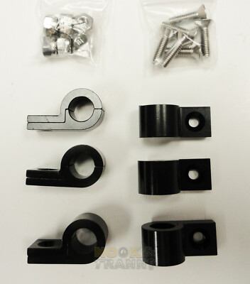 Hard Brake Fuel Line Mount Brackets Clamps 3/8" 6-Pack ALUMINUM ...