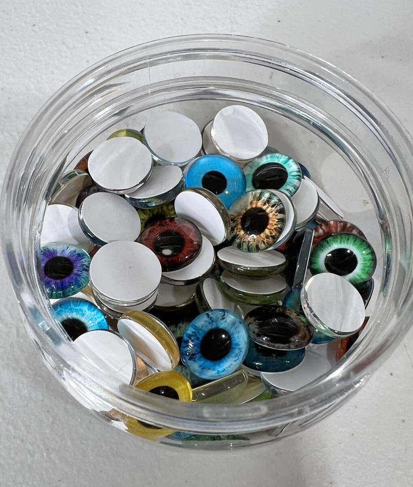 90Pcs Glass Doll Eye Making DIY Crafts For Toy Dinosaur Animal Eyes | eBay