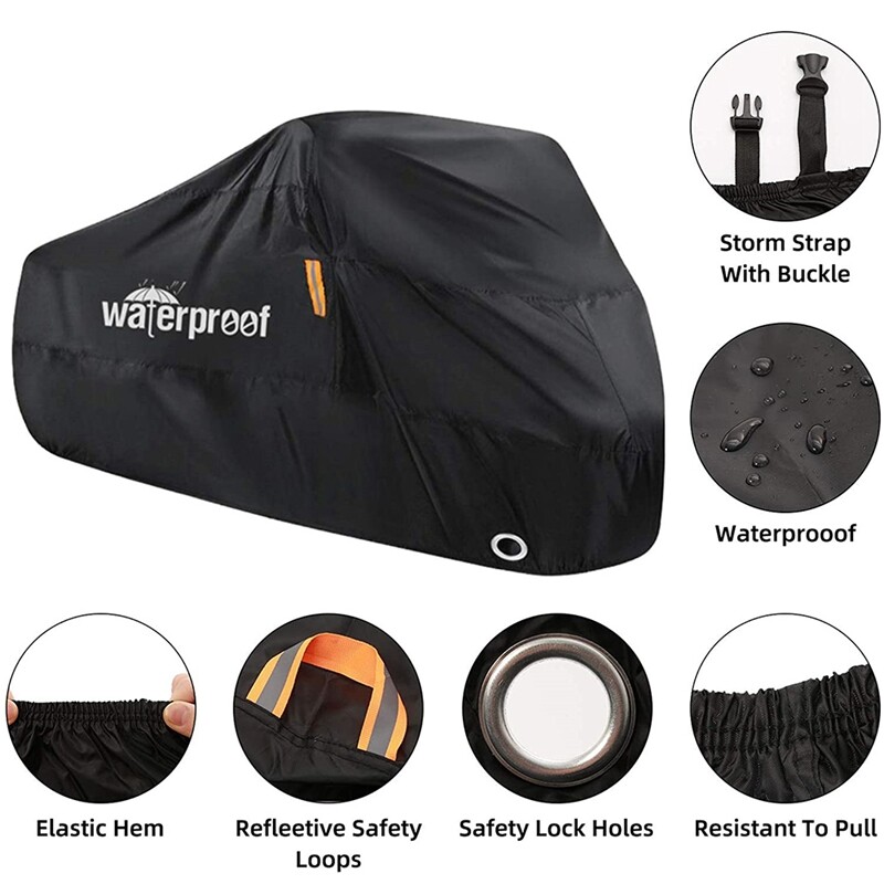 Bike Cover for 1 or 2 Bikes, 210T Outdoor Bicycle Storage Protector ...