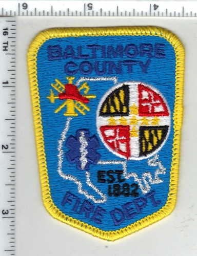 Baltimore County Fire Department (Maryland) Hat/Cap Patch - new 1980's ...