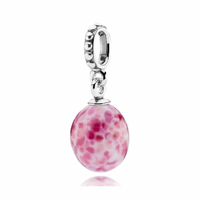 Authentic PANDORA Silver Pink Speckled Beauty Bauble Charm 791600 ...