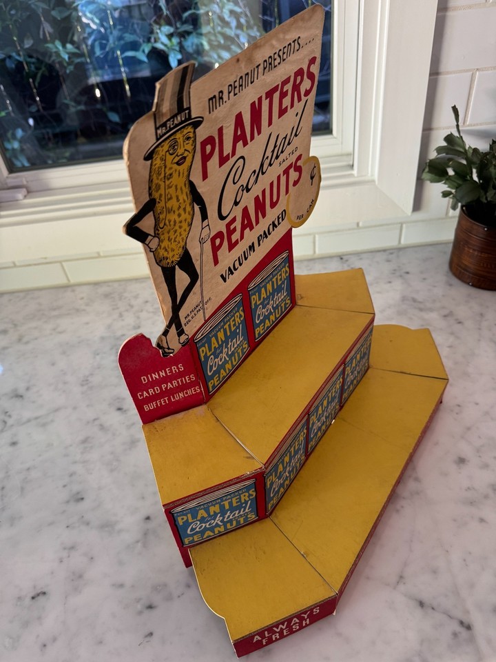 Very Rare Planters Mr Peanut Cardboard Store Display | eBay