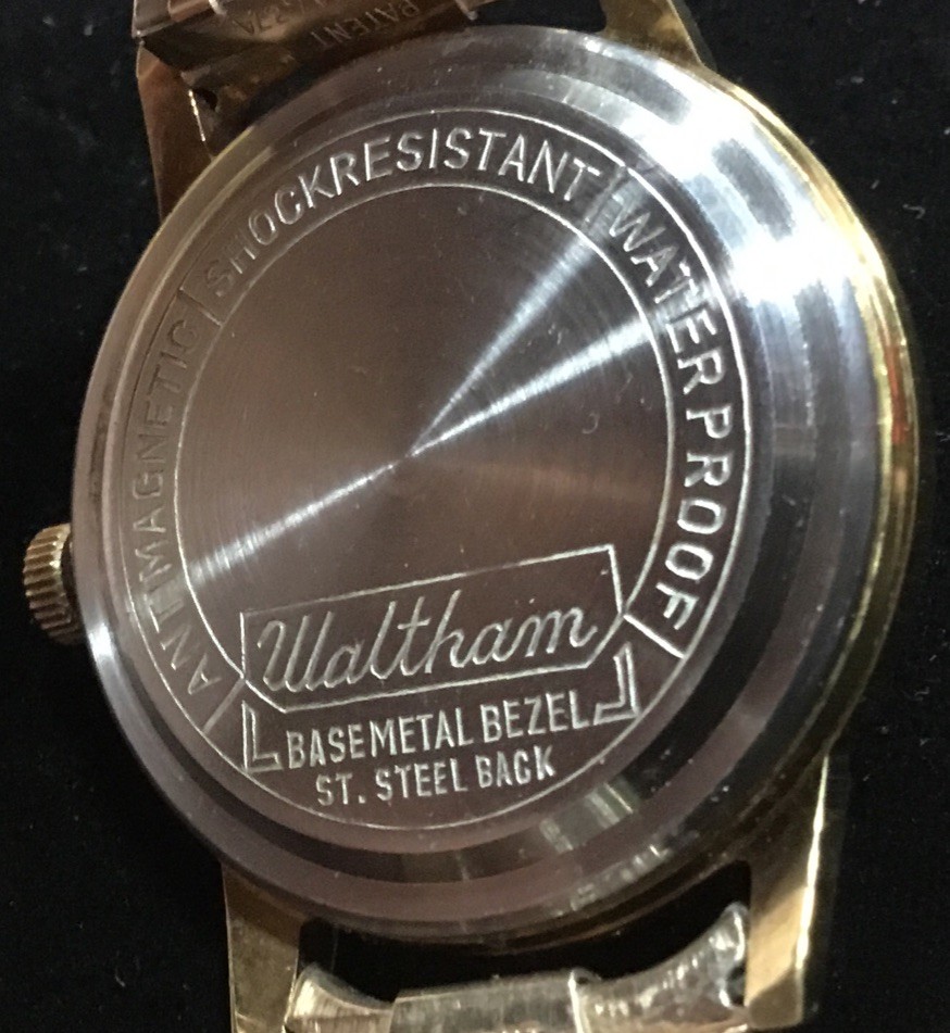 Vintage WALTHAM Swiss 23J Shock Resist Red Arrow Hand Mens Watch 34m ...