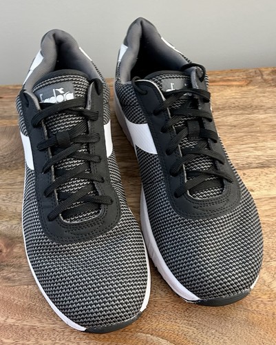 Men's Diadora Running Sneakers Athletic Shoes Black Evo Run DD C8514 US ...