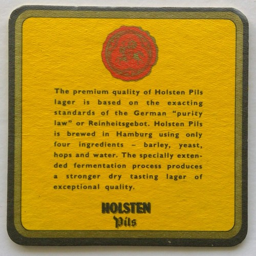 Holsten Pils Lager Brewed In Hamburg Coaster (B345) | eBay Australia