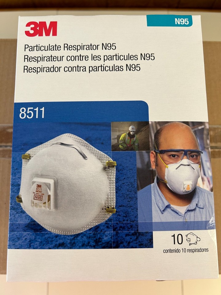 3M N95 Particulate Respirator Face Mask, Case of 80 - 8511 51138543433 ...