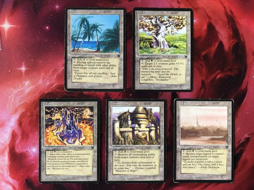 MAGIC MTG Legends - Rare Set Complet des 5 Lands Légendaires ! Legends ...
