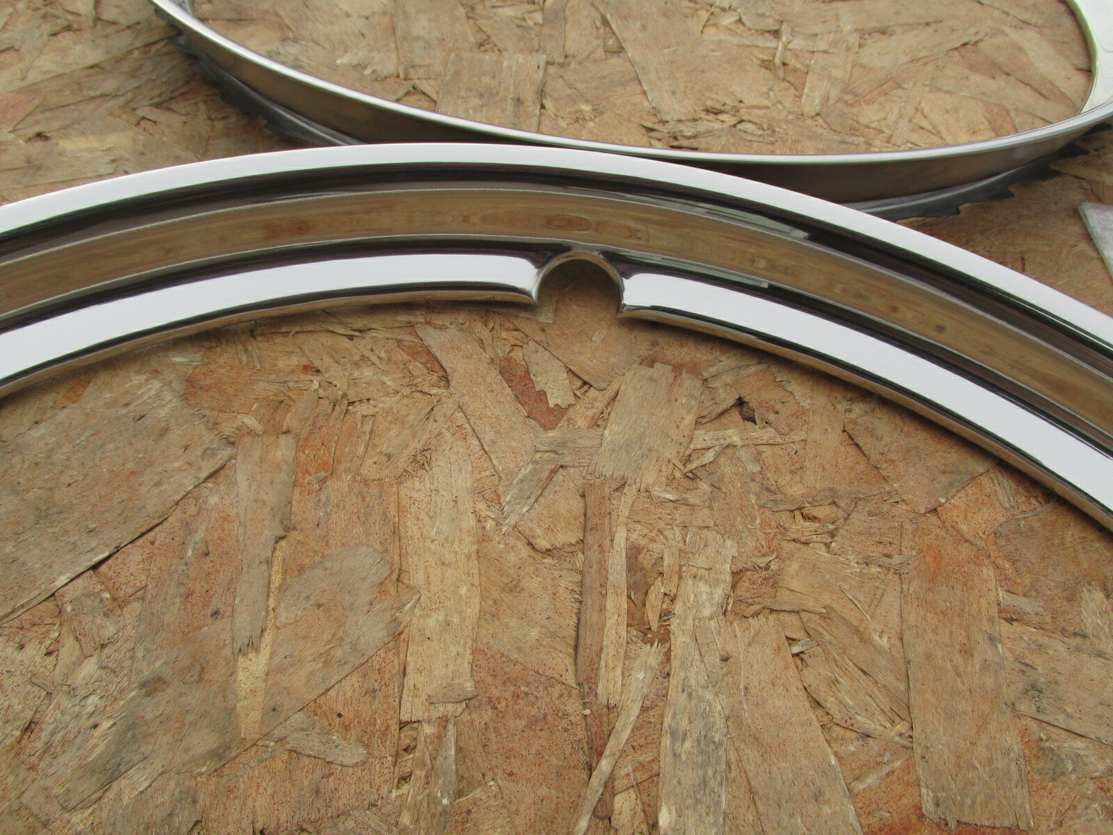 16" HOT ROD, RAT ROD CHROME STAINLESS TRIM RINGS BEAUTY RINGS (4) 1 1/4 ...