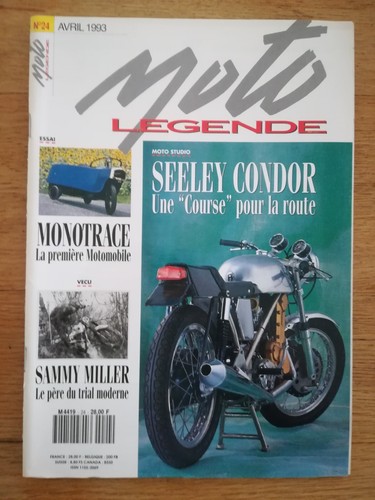 AG019 Moto Légende 1993 N°24 Monotrace Sammy Miller Seeley Condor | eBay