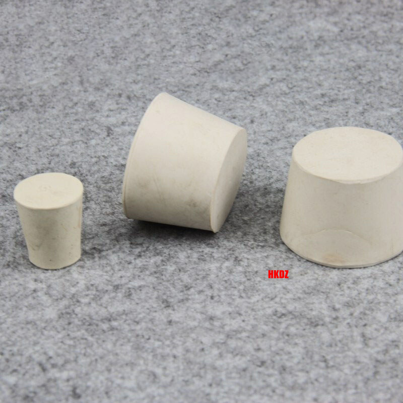 Rubber Stopper Bottle Tapered Hole Bung Laboratory Solid Test Tube ...