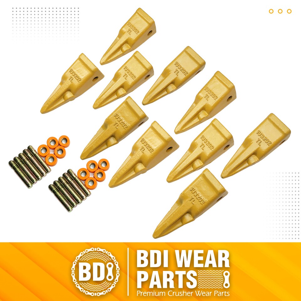 1U3202TL Bucket Teeth CAT Style with Pins & Retainers for Excavator ...