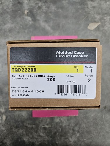 General Electric TQD22200 Molded Case Circuit Breaker 200 Amp 240 Volt ...