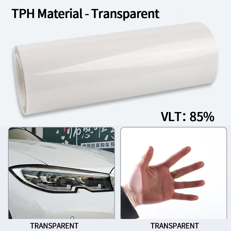 Car Headlight & Taillight & Fog Light Lamp Wrap Film Smoke Black TPH PU ...