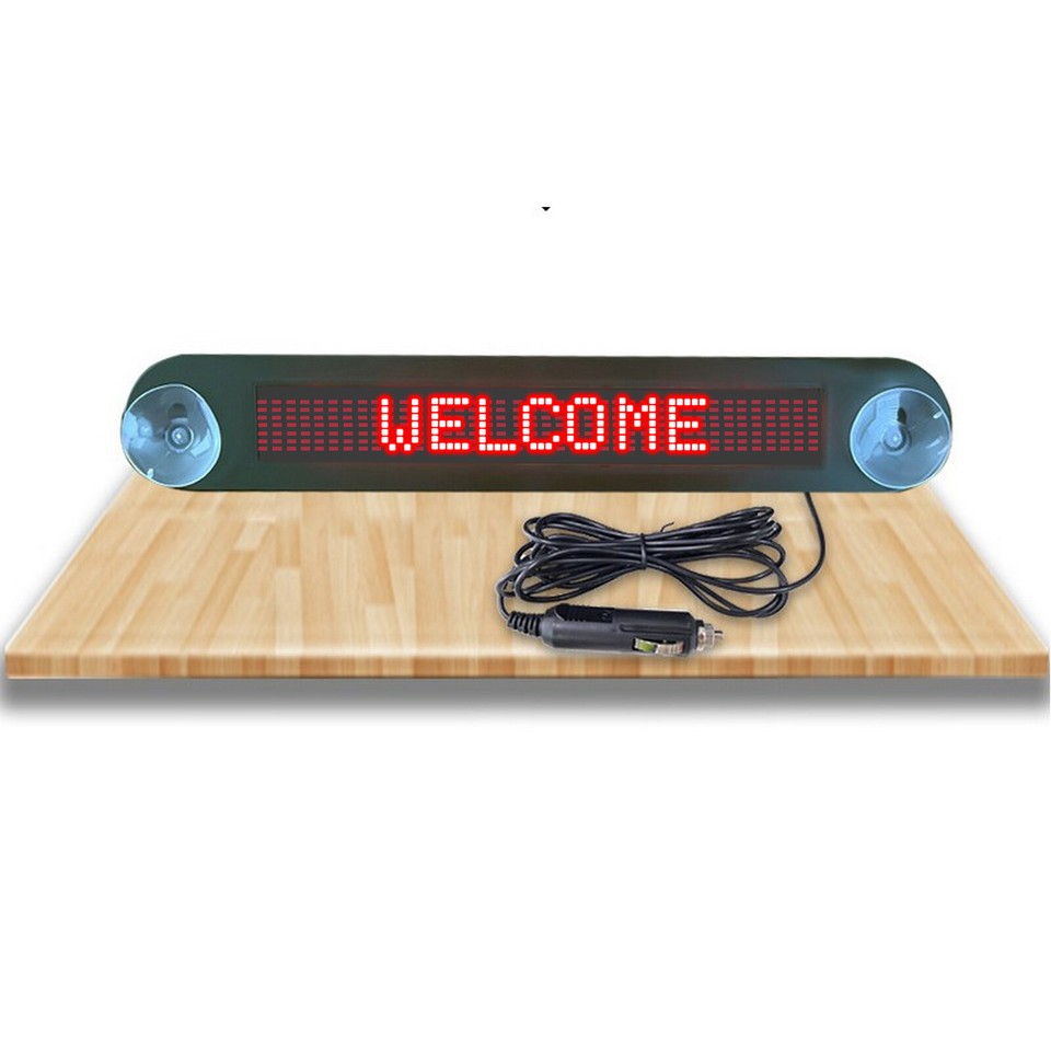 DC 12V LED Car Rear Window Sign Board Scrolling Red Message Display ...