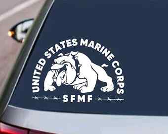 MARINE CORPS SFMF BULLDOG DECAL USMC United States Sticker Car Truck ...