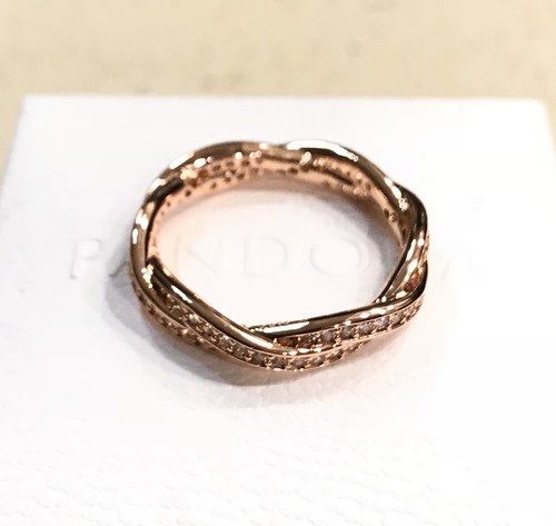 Pandora Twist of Fate Clear CZ Ring 180892CZ Many Sizes+ GIFT BOX ...