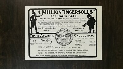 Vintage 1901 Trans Atlantic Cablegram Commercial Cable Company Original ...
