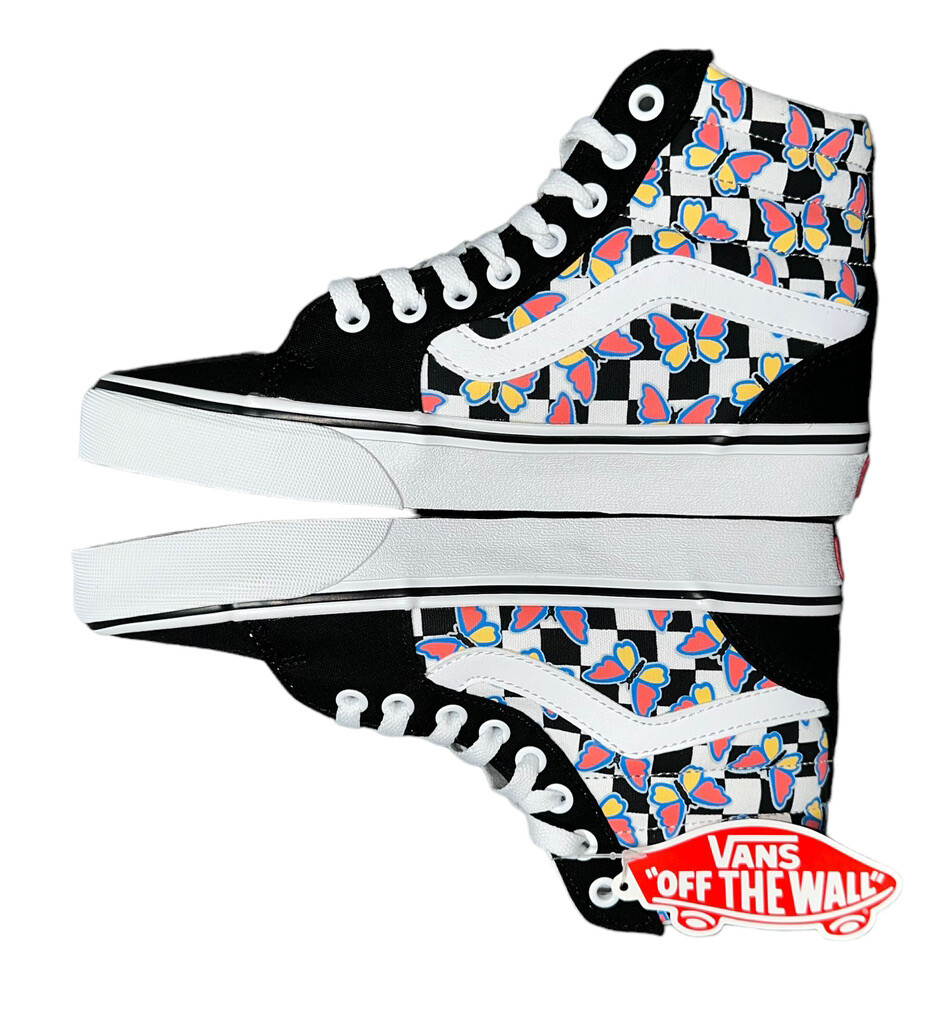 VANS FILLMORE HI WOMENS BUTTERFLY CHECKRBRD MULTI COLOR SIZE 6.5 | eBay