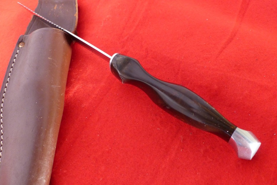 Cutco Olean NY USA 9.75" 1763 B75 serrated fixed blade knife & sheath ...
