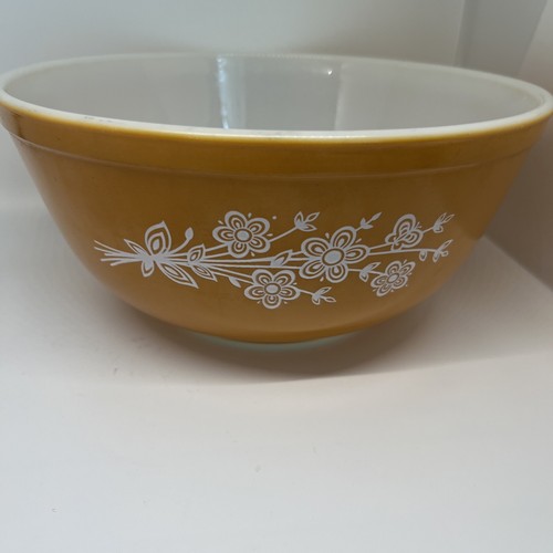 Vintage Pyrex Large Nesting Mixing Bowl Butterfly Gold 2.5 QT 403 | eBay