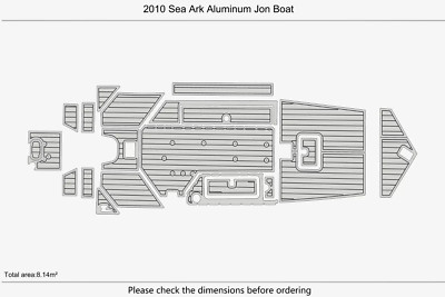 2010 Sea Ark Aluminum Jon Swim Platform Cockpit EVA Foam Teak Deck ...