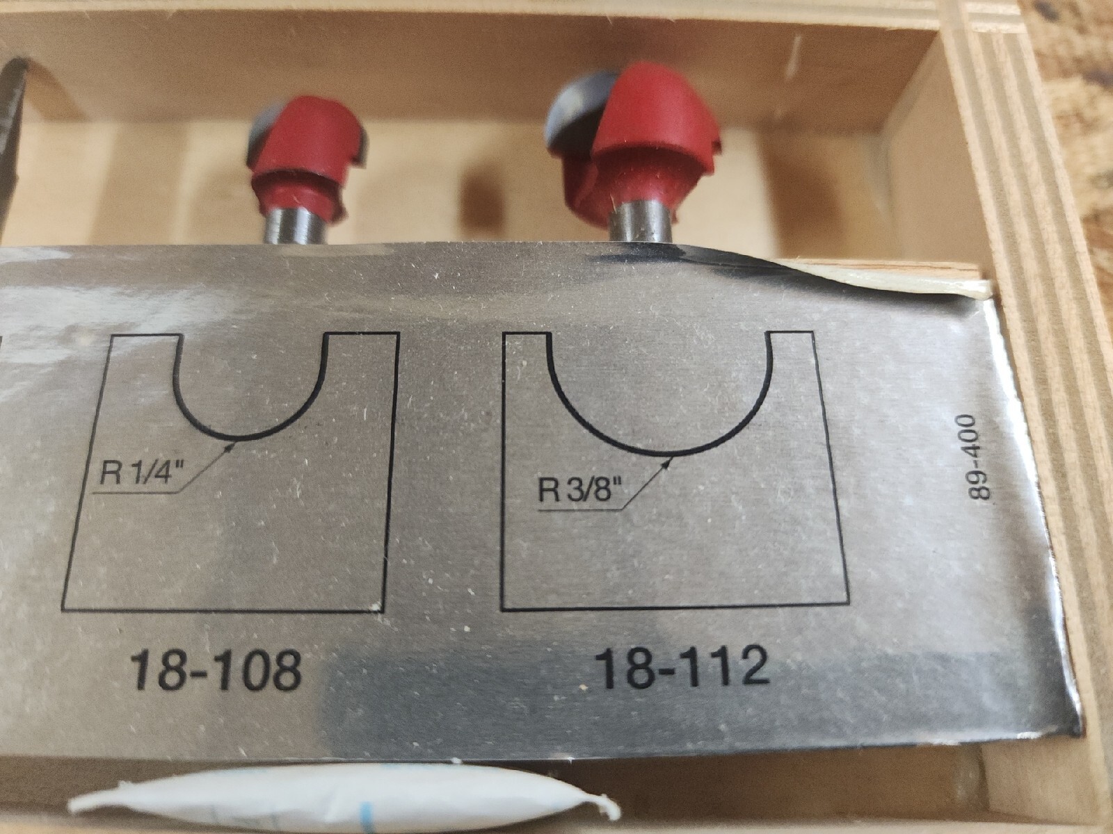 New Freud 89-400, 3 Bit Set 18-104, 18-108, 18-112. R 1/8", R 1/4", R 3 ...