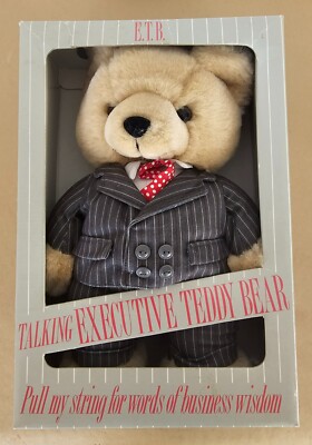 Vintage Talking Executive Teddy Bear. New. IOB. Works | eBay
