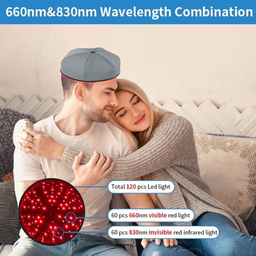 LED Red Light Therapy Device for Head Stress Relief Scalp Massager Hair ...