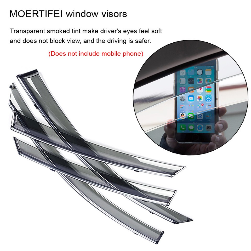 Car Side Window Vent Deflector Sun Rain Visor for Volvo XC60 2018-2023 ...