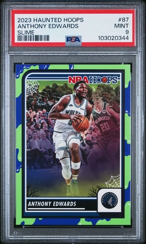 2023 Panini Haunted Hoops Basketball Anthony Edwards Slime Card #87 PSA ...
