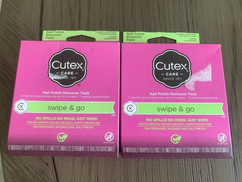 2 Pack Cutex Swipe & Go Non-Acetone Nail Polish Remover Pads, 10 Ct | eBay