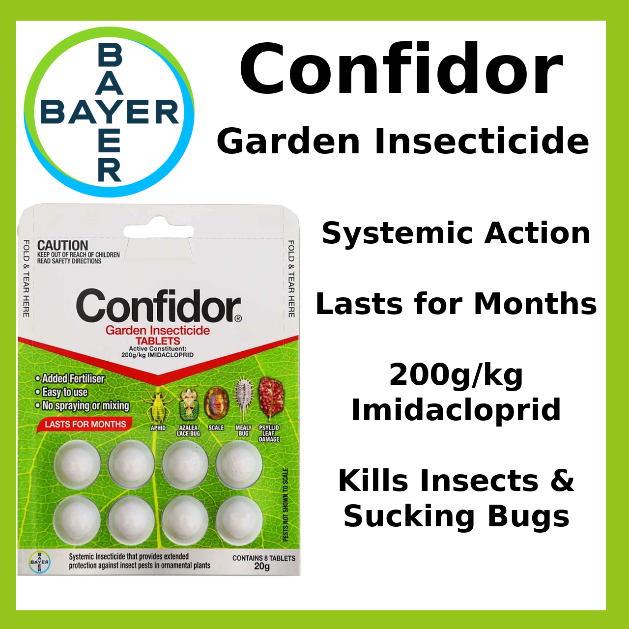 Bayer Confidor Insecticide Tablets - 8 Pack for sale online | eBay