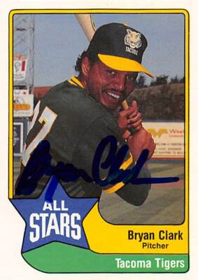 Bryan Clark autographed Baseball Card (Tacoma Tigers) 1989 ProCards # ...
