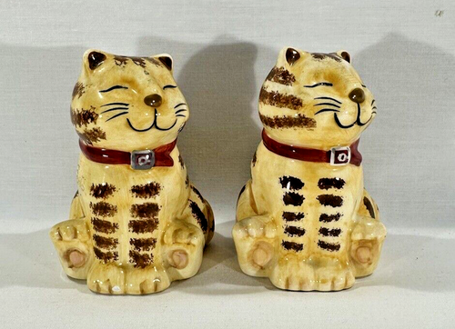 Tiger Striped Cat Salt and Pepper Shaker CKAO tabby cat | eBay