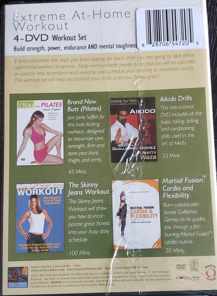 Extreme At-Home Workout (DVD, 2011, 4-Disc Set) Total package ...