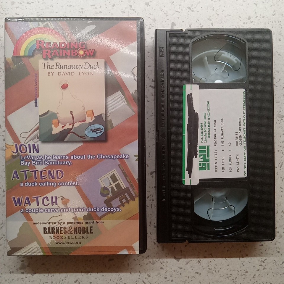 Reading Rainbow VHS "The Runaway Duck" Episode #040/155 LeVar Burton ...