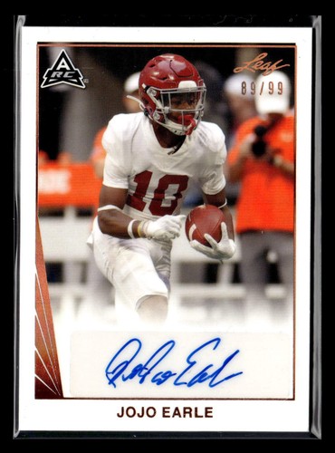 2021 Leaf Memories #BA-JE2 Jojo Earle 89/99 Rookie Auto 1990 Base Auto ...