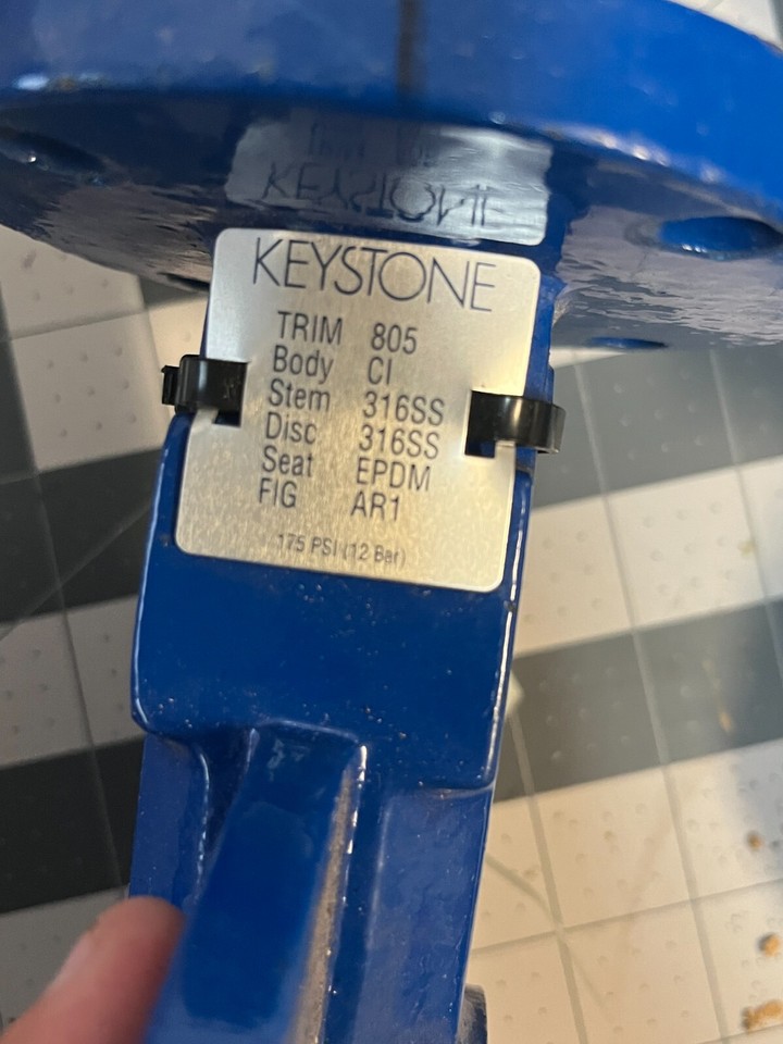 KEYSTONE 3" VALVE 805 CI 316SS 316SS EPDM AR1 | eBay