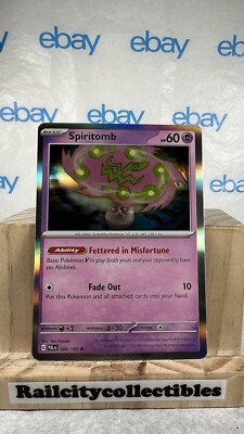 Spiritomb - 089/193 - Holo Rare NM, English Pokemon Paldea Evolved | eBay