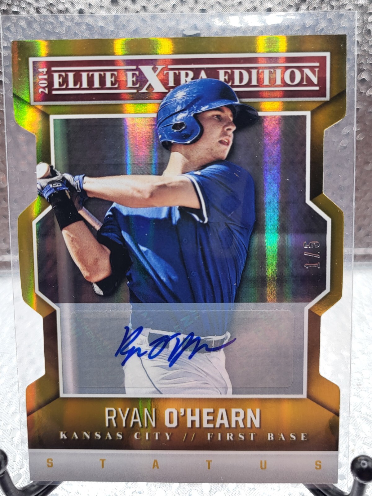 2014 Panini Elite Extra Edition 1/5 Gold Die-Cuts Signatures #16 Ryan O ...