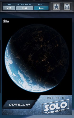 Star Wars Card Trader DIGITAL WORLDS OF SOLO CORELLIA Blue Rare | eBay