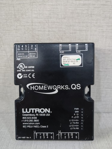 LUTRON HQP6-2 HOMEWORKS QS PROCESSOR 500-14687 REV.A | eBay UK