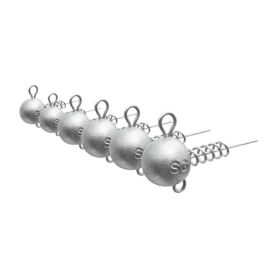 SAVAGE GEAR BALL CORKSCREW Heads Loose Jig Head With Spiral Rubber Fish ...