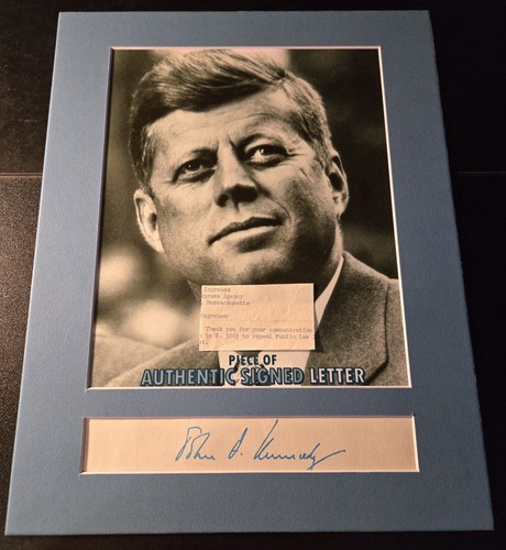 President John F. Kennedy Authentic Piece Of Signed Letter & Autograph ...