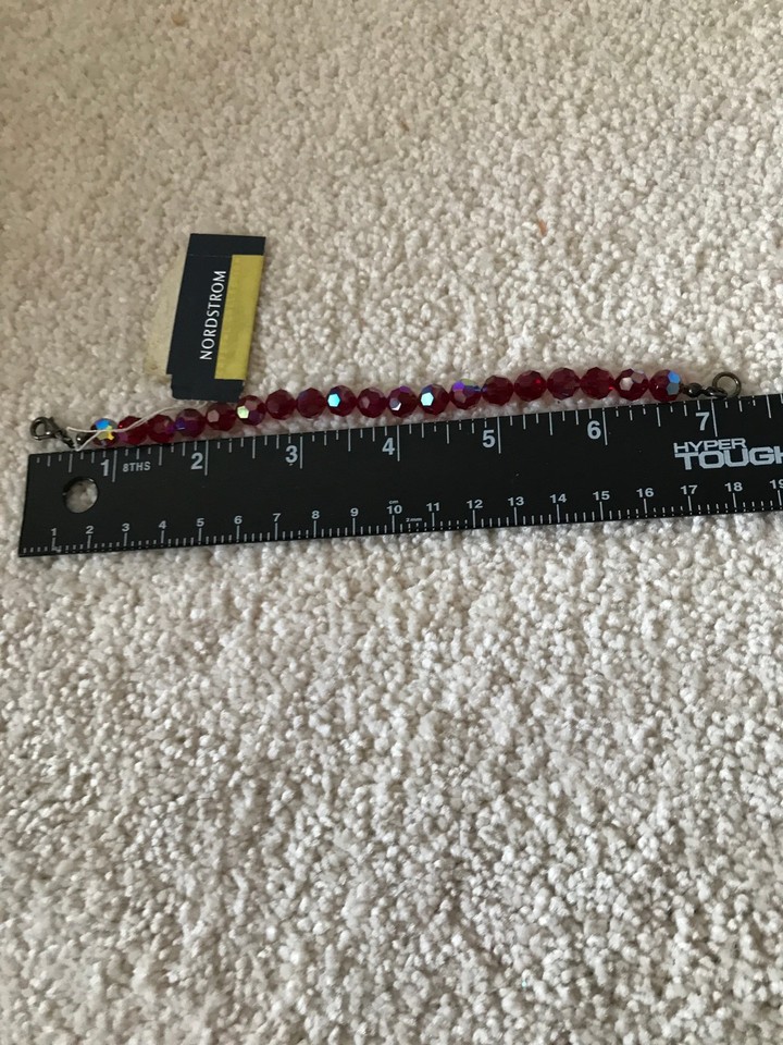 Nordstrom Crystal Collection Red Iridescent Bracelet, New With Tags | eBay