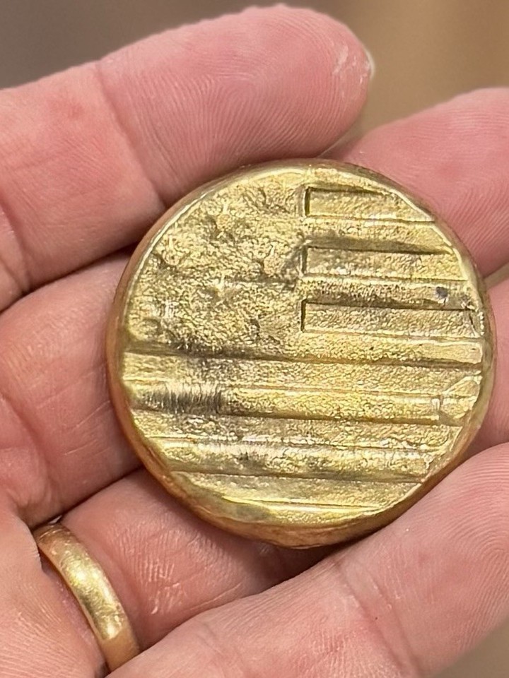 Hand Poured Gold America Coin, 83 Grams, Almost 3ozt !! Read ...