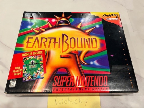Earthbound (SNES Super Nintendo) MINT COMPLETE W/GUIDE NEW SCRATCH N ...