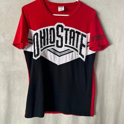 Victoria’s Secret Pink Ohio State T-Shirt Bling OSU Buckeyes Tee XS | eBay