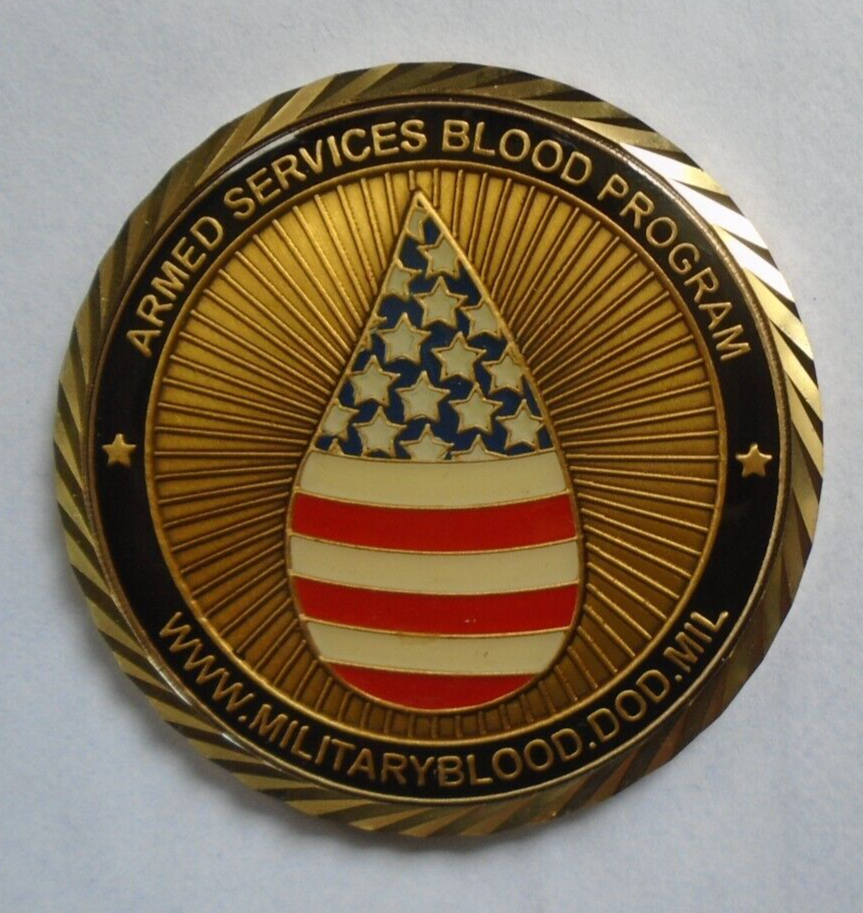 2 " CHALLENGE COIN ARMED SERVICES BLOOD PROGRAM LIFE FORCE MEMBER ...