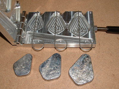 Saltwater No Roll Slip Sinker mold 8,12,16oz CNC Aluminum Fishfinder ...